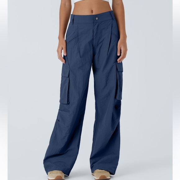 HALARA | Pants & Jumpsuits | Nwt Halara New Large Pants Wide Leg Blue ...